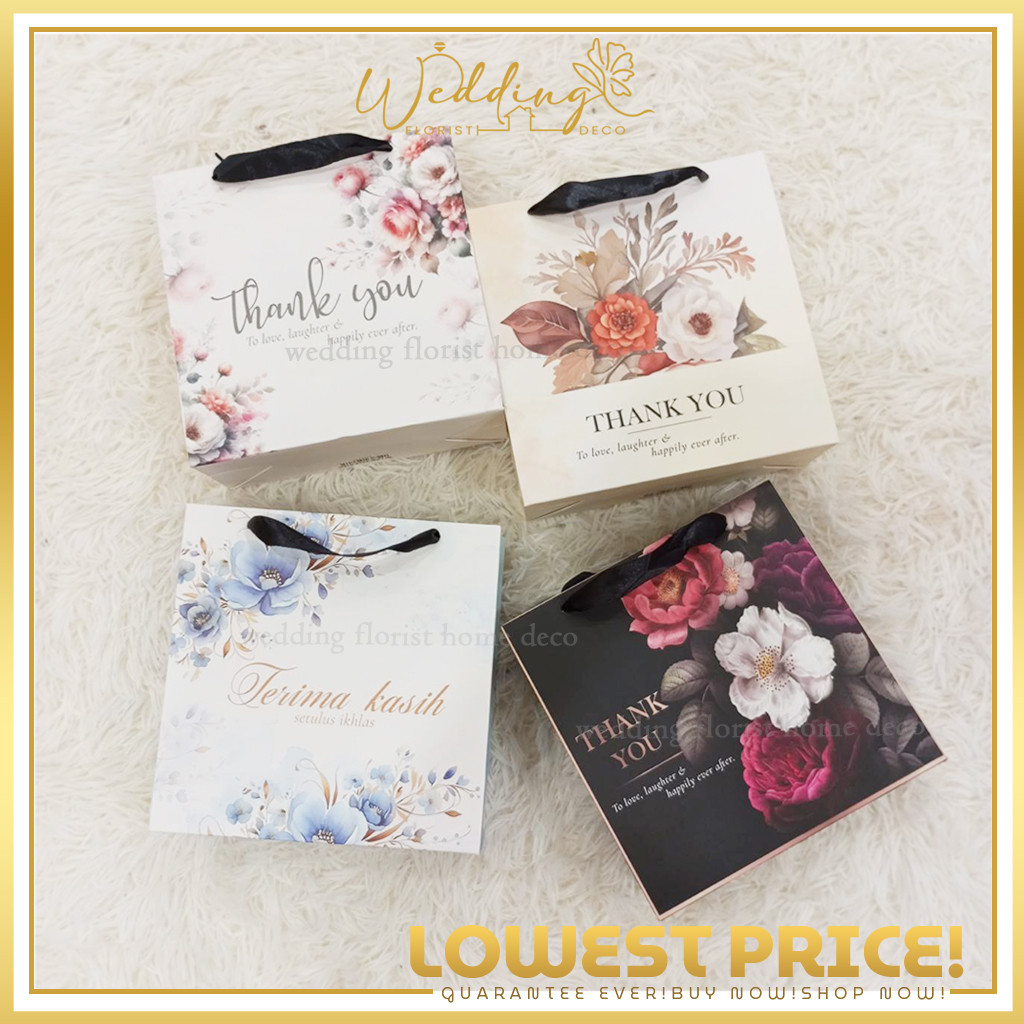 10PCS - THANK YOU Paper Bag/DOORGIFT BAG/GIFT BAG/GOODIES BAG/Wedding ...