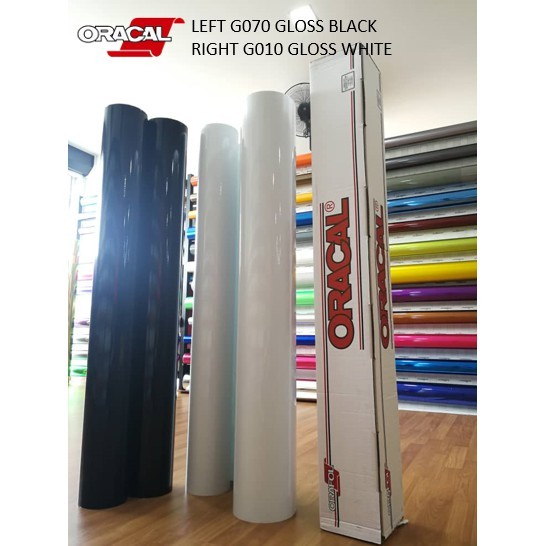 in stock ORACAL 651 Gloss White G010 Gloss Black G070 Vinyl Sticker ...