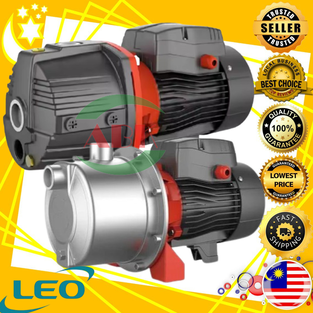 [100% ORIGINAL] LEO 1HP AJM75S STAINLESS STEEL / AJM75 NORMAL / NEOVIN SPC-JET100 SELF-PRIMING ...