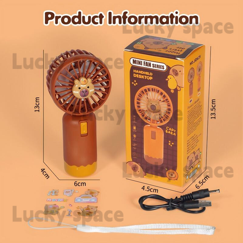 Kuromi Capybara Portable USB Mini Fan Cinnamoroll Melody Kipas Mini ...