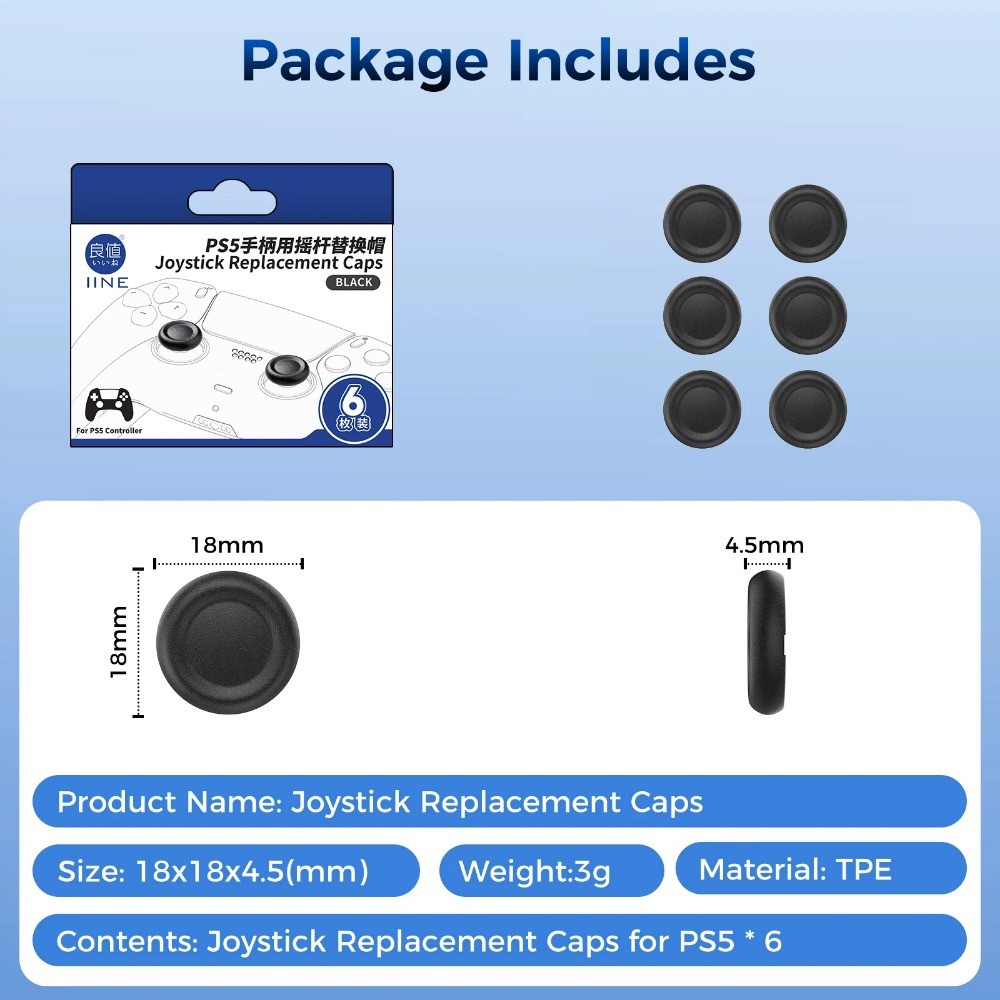 IINE 3D Analog Cap For PS5 / PS5 SLIM PRO Repair Parts Replacement ...