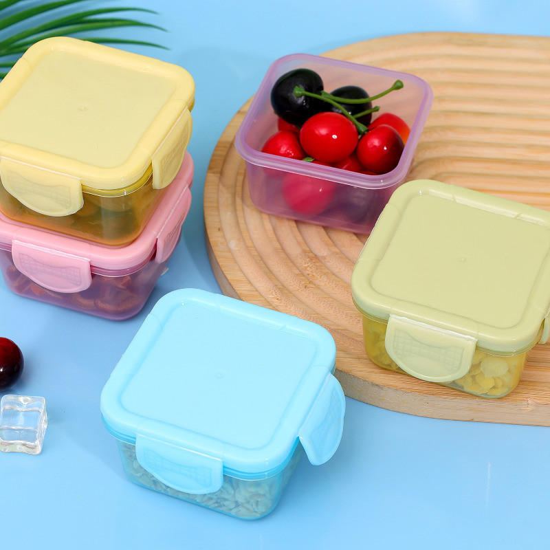1/5Pcs Food-grade Mini Plastic Fresh Food Container - With Leakproof ...