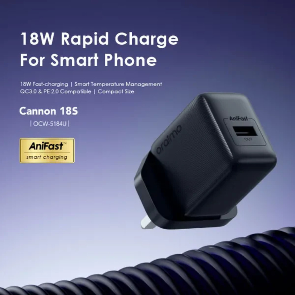 ORAIMO Fast Charging 18W USB Output Port Charger Kit With Micro Type C ...