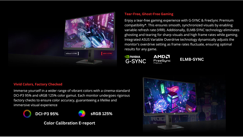 Asus 27"ROG Strix XG27ACMG Fast IPS QHD HDR400 G-Sync FreesyncPremium ...