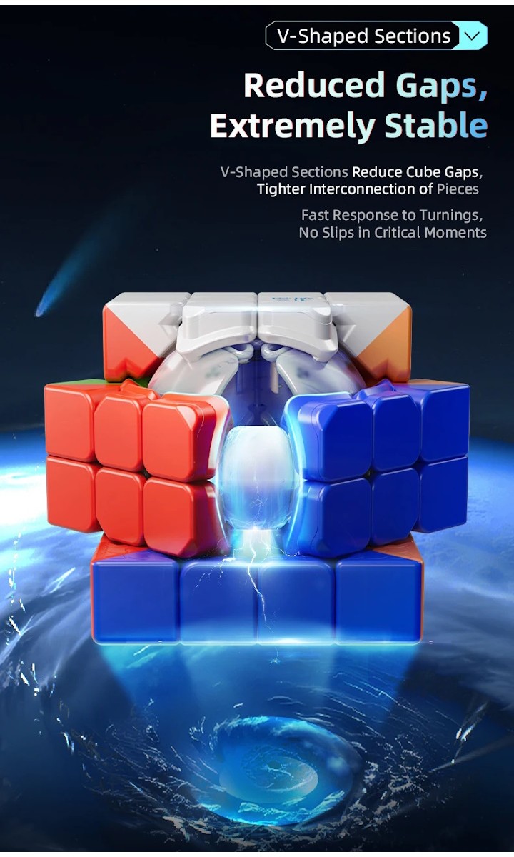 MoYu AoSu V7 4x4 Magnetic Cube Professional Speed Puzzle Magic Cube Magnetic Positioning Cubo ...