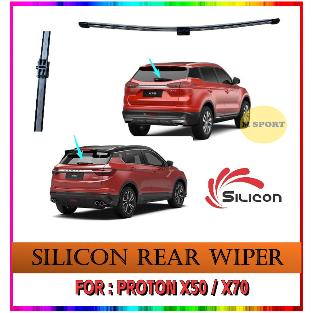 PROTON X50 / X70 12'' Silicon Rear Wiper Blade WIPER BELAKANG | Shopee ...