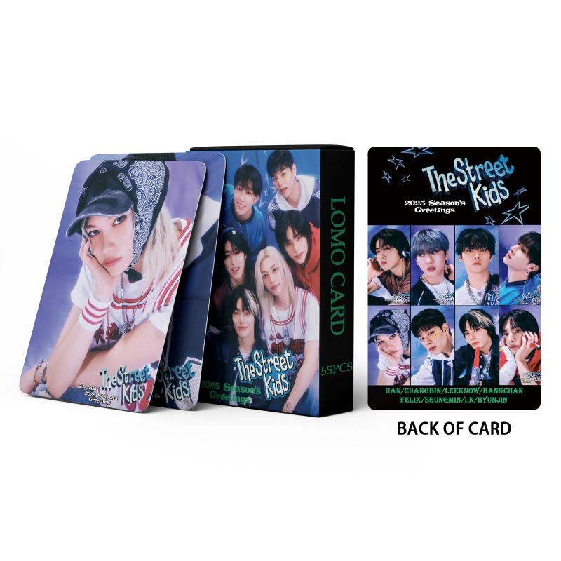 55pcs/set Kpop Stray Kids Lomo Cards Photo album THE STREET KIDS 2025 ...