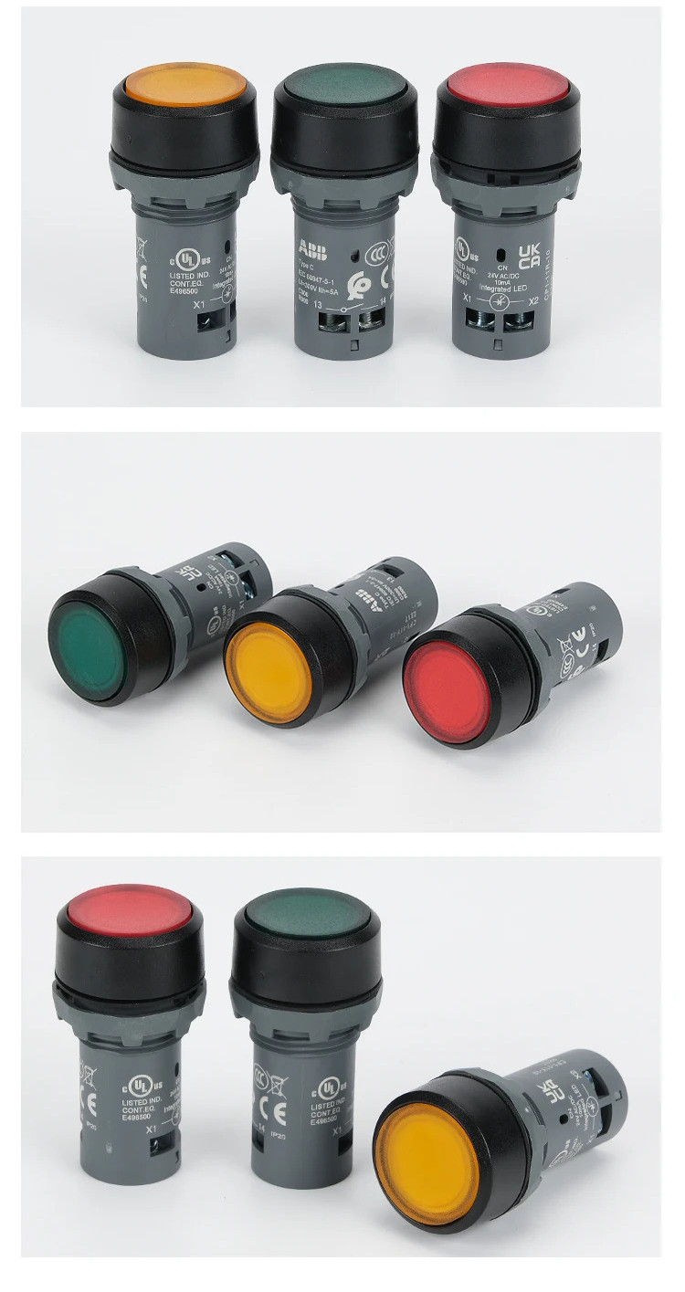 Original ABB CP1 Series Pushbutton Switch with Light CP1-11G-10 CP1-11R-10 CP1-11R-01 CP1-11Y-10 ...