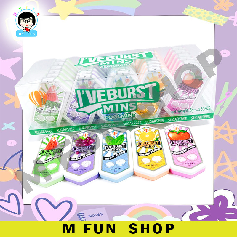 *Ready Stock* 30 Pcs Mini Candy I'Ve Burst Mins Coolmint Gula-Gula ...
