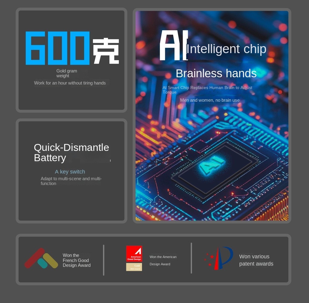 MECHTRON impact drill intelligent dual speed lithium drill handheld ...