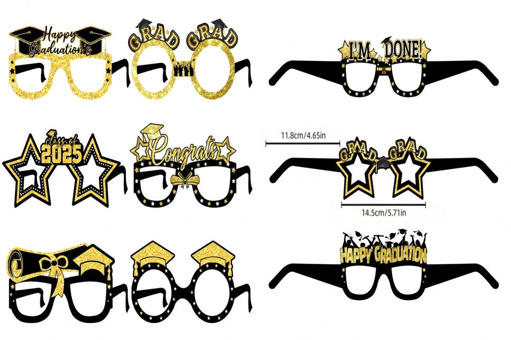 Graduation Photo Booth Props Graduation Glasses Set Class of 2025 ...