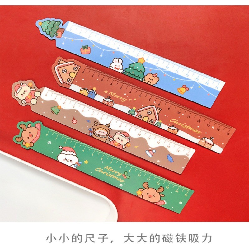 Cartoon Christmas Ruler 15cm School Ruler With Centimeters Kawaii ...