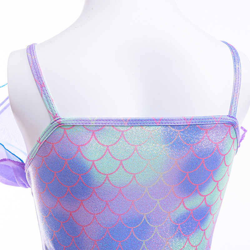 Little Mermaid Princess Ariel Blue Purple Dress For Kids Girl Mesh ...
