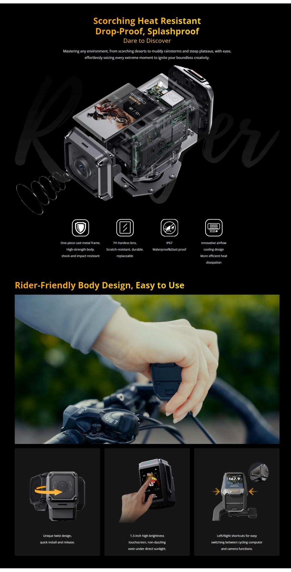 DDPAI Ranger Riding Camera | 4K Video | NightVIS | IP67 Waterproof ...