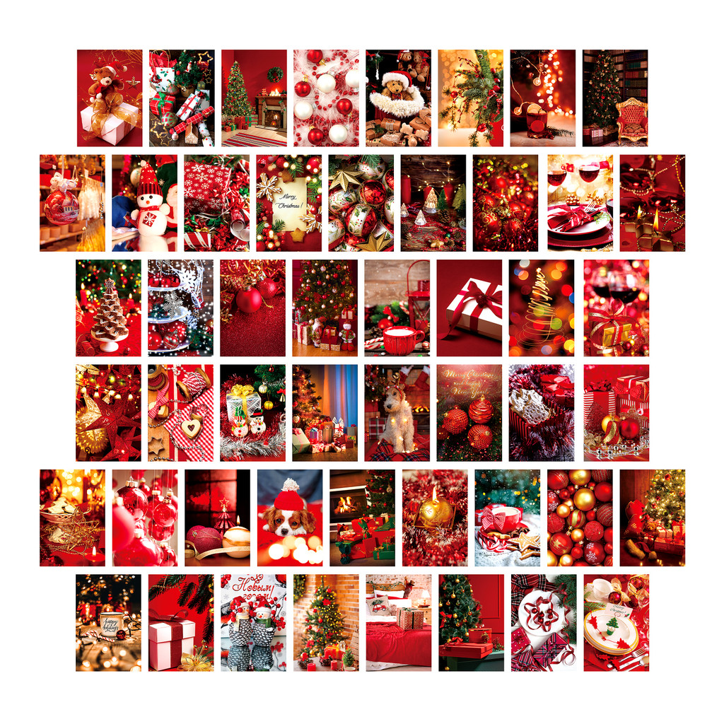 50pcs/pack Christmas Wall Collage Kit for Aesthetic Pictures,4x6 inch ...