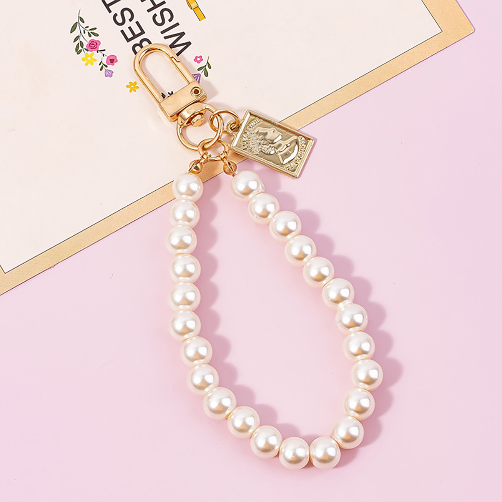 Retro Pearl Keychain Pendant Cute Princess Schoolbag Pendant Creative ...