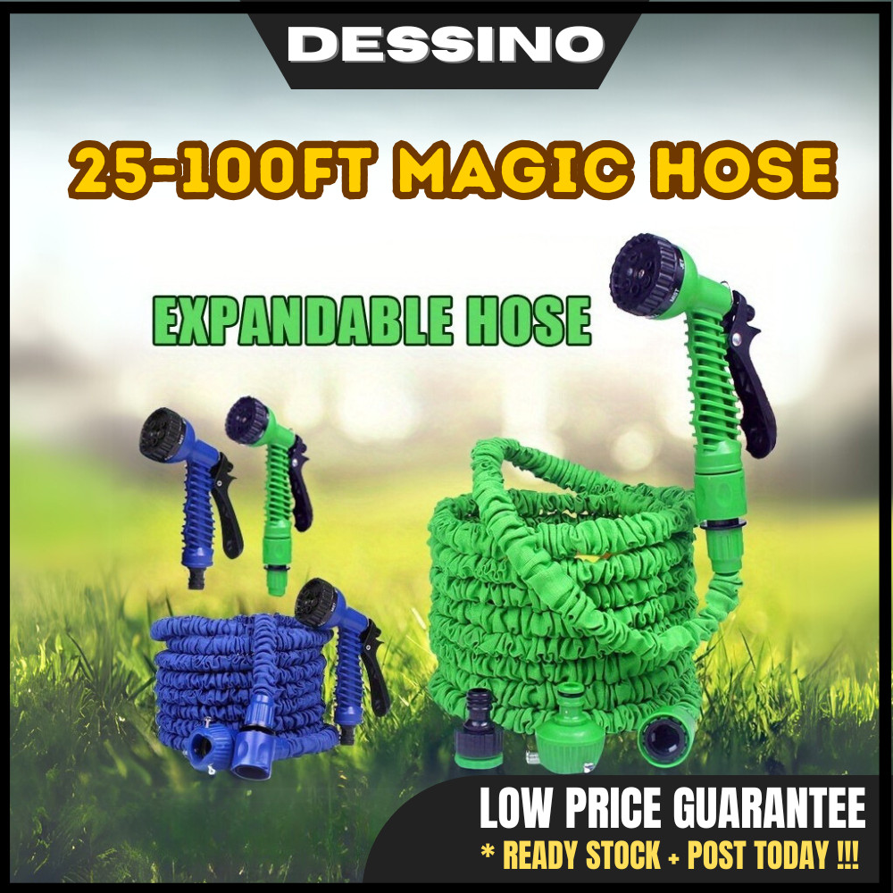 DESSINO Multifungsi Magic Hos 25FT-100FT Garden Water Hos Getah Paip ...
