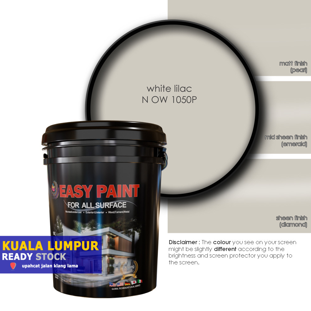 1 Liter and 5 Liter - WHITE LILAC N OW 1050P, Easy Paint All Surface ...