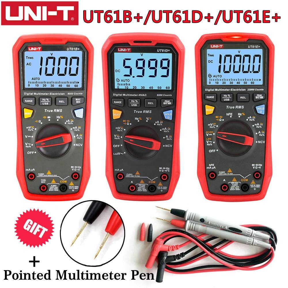 in stock UNI-T UT61E Plus UT61B+ UT61D+ Digital Multimeter 1000V True RMS Voltage Current ...