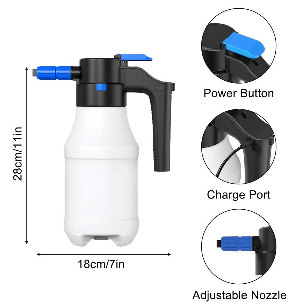 Electric Foam Sprayer 1.5L Electric Atomizer Sprayer Wireless Foaming ...