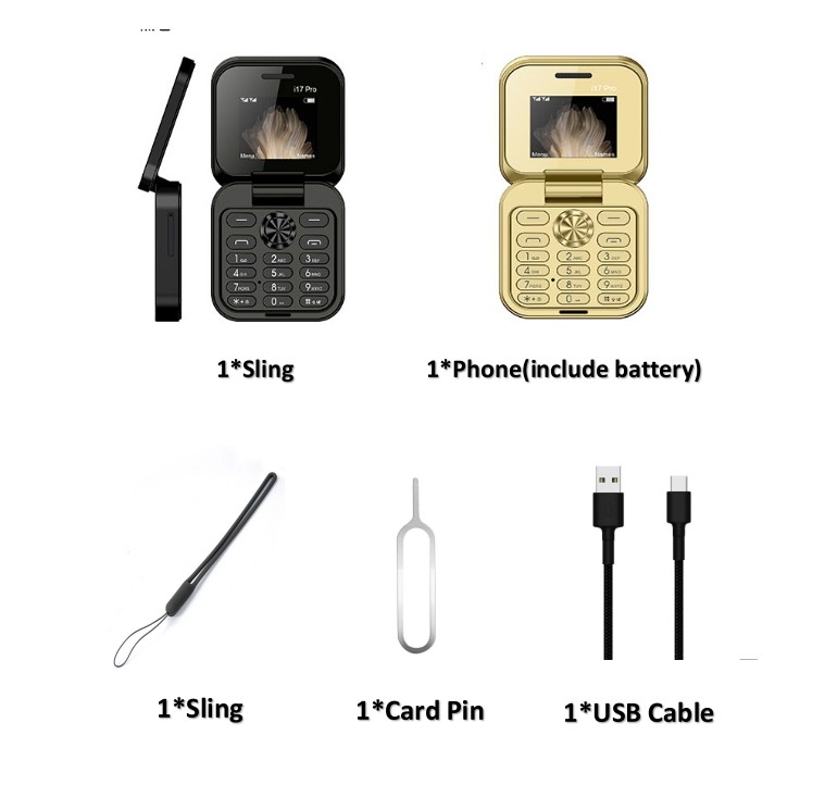 New i17pro Flip Screen Android Phone Used Condition Mini 2G Foldable ...