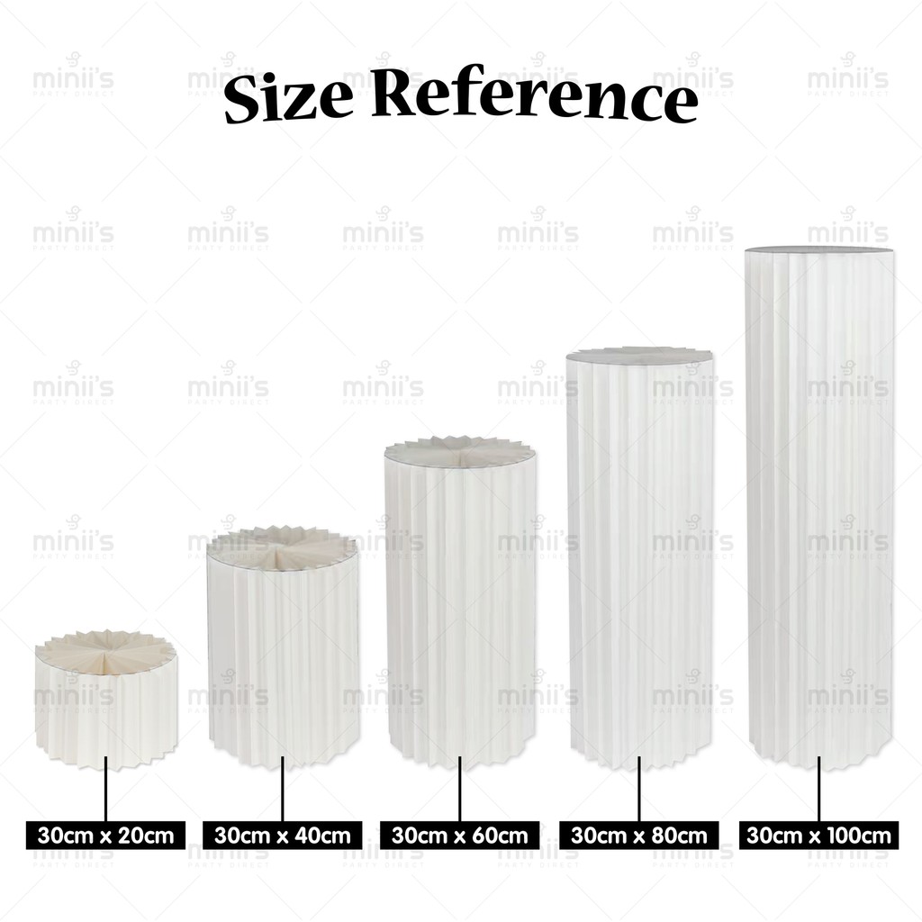 MINIIS PARTY White Folding Cake Stand Dessert Stand Cylinder Stand Meja ...