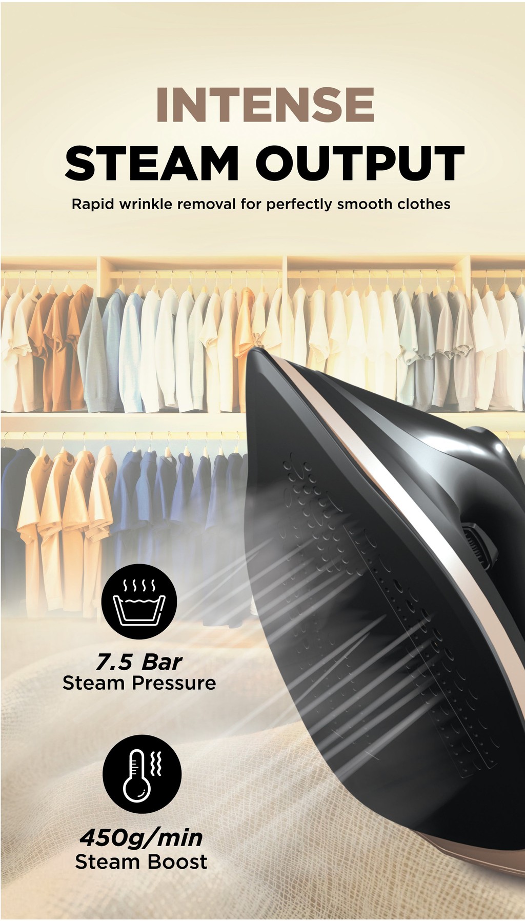 Russell Taylors Optisense Steam Generator Non Stick Steam Iron 1.5L SG1 ...