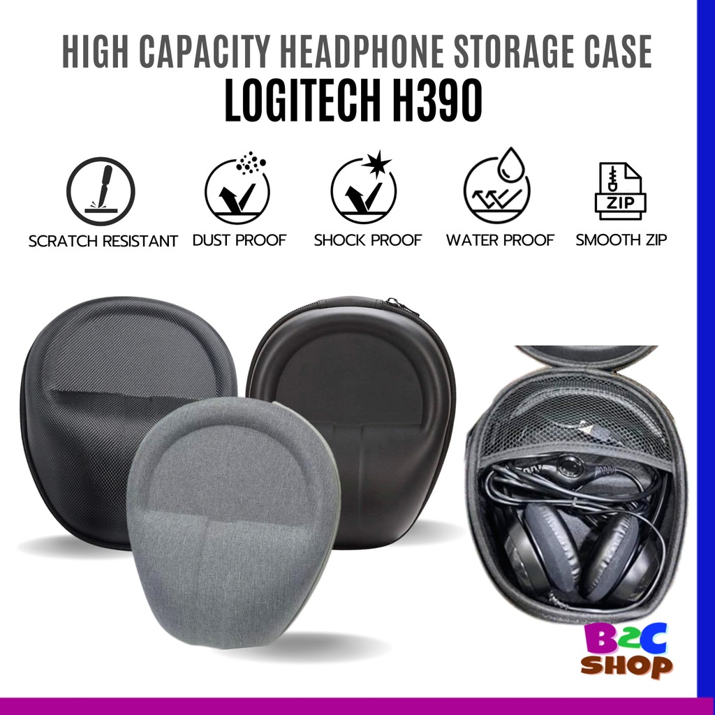 Logitech H390 Headset Compatible High Capacity Universal Headphone Case ...