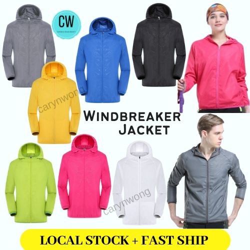 Jacket Windbreaker Unisex Ultra-Light Sport Outerwear Breathable Anti ...