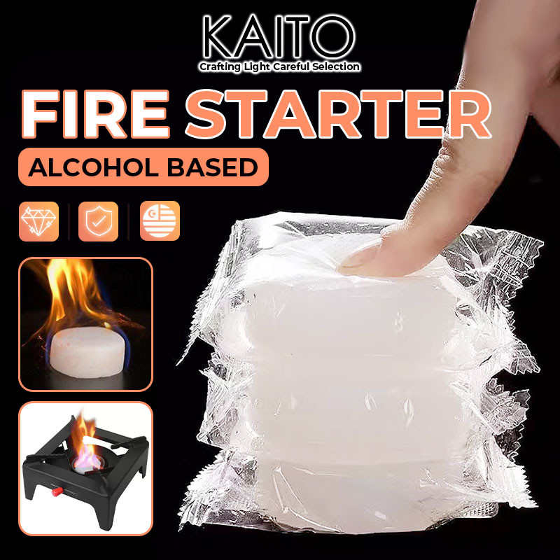 Alcohol-Based Fuel Tablet Campfire Light Weight Charcoal Fire BBQ Gel ...