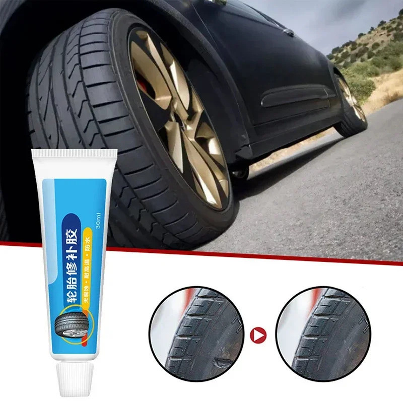 Tire Repair Black Glue Strong Rubber Wear-resistant Non-corrosive Car Instant Strong Tools ...