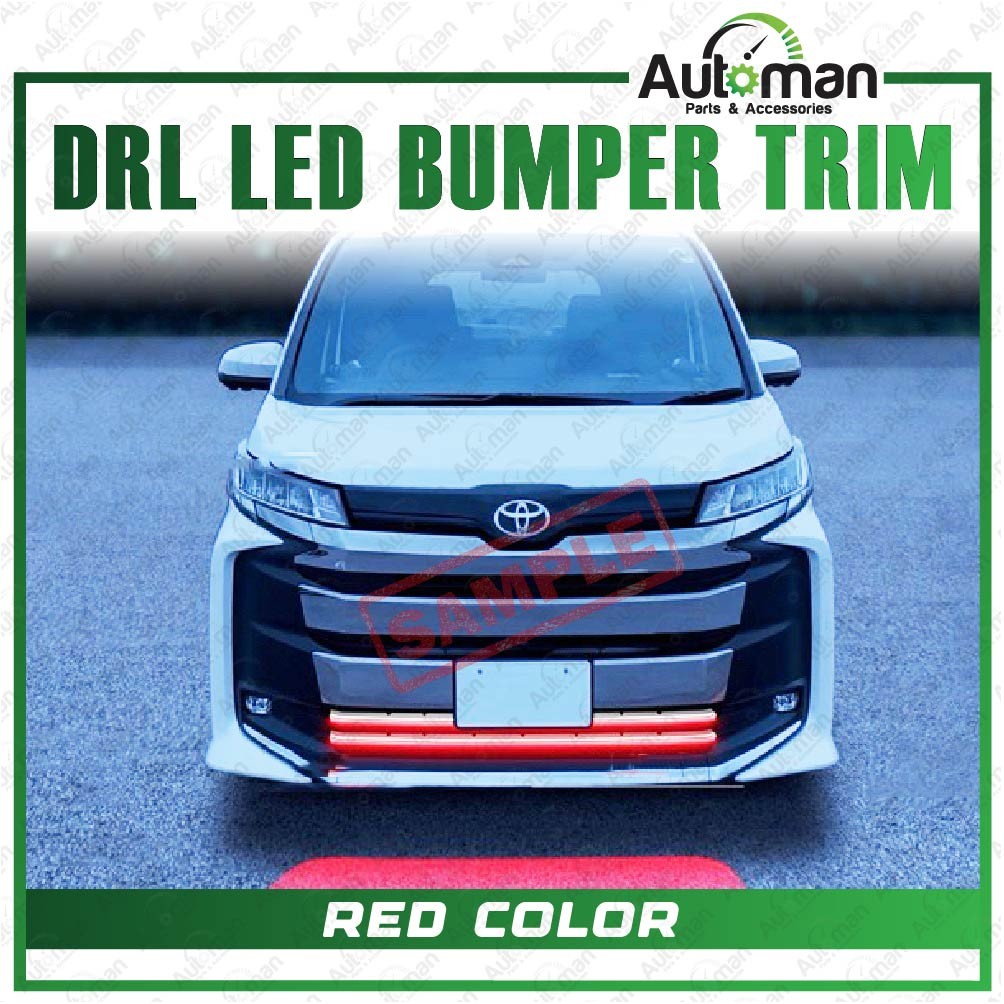 DRL LED Stainless Steel Bumper Trim Toyota Alphard ANH40 2023 - 2025 ...