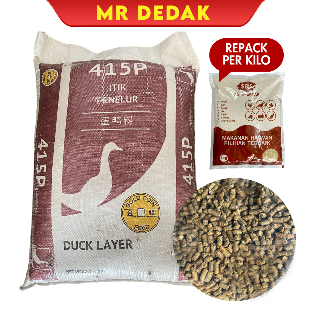 [5KG] [415P] [REPACK] DEDAK ITIK PENELUR | MAKANAN ITIK TELUR GOLD COIN ...