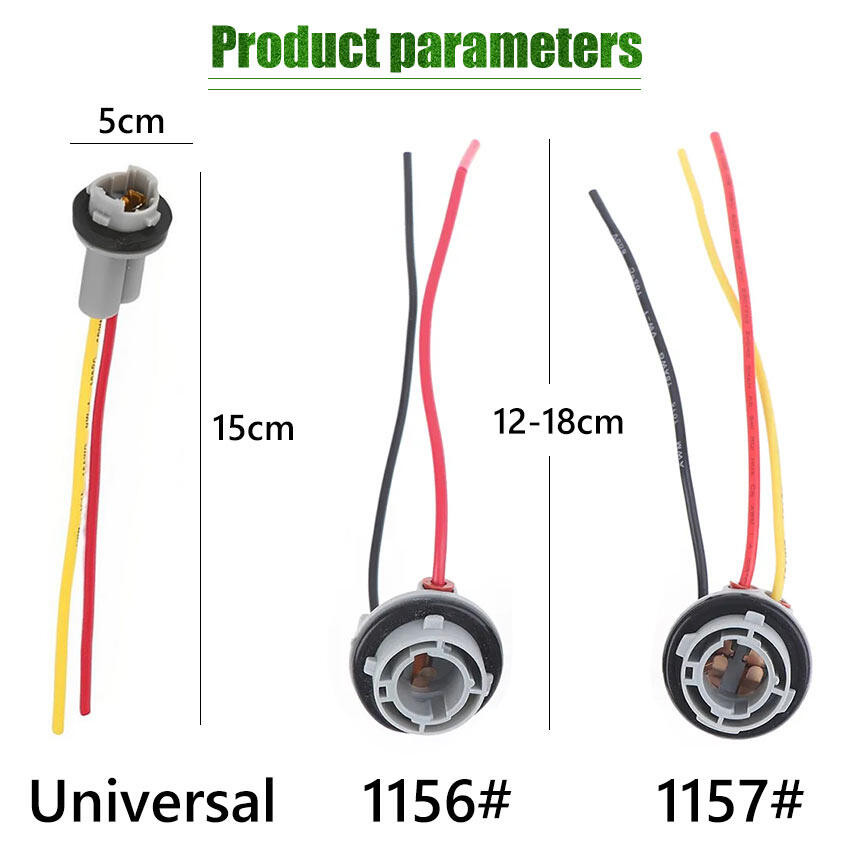 1156 1157 Universal Bulb Socket BAY15D Lamp Holder P21/5W Adapter Base Connector 1156 BA15S ...