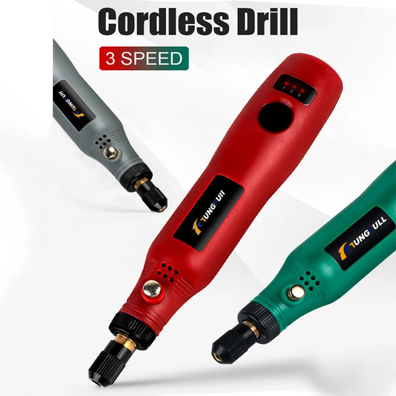 Mini Cordless Drill Wireless Engraver Micro Tools Rotary Tool Glass ...