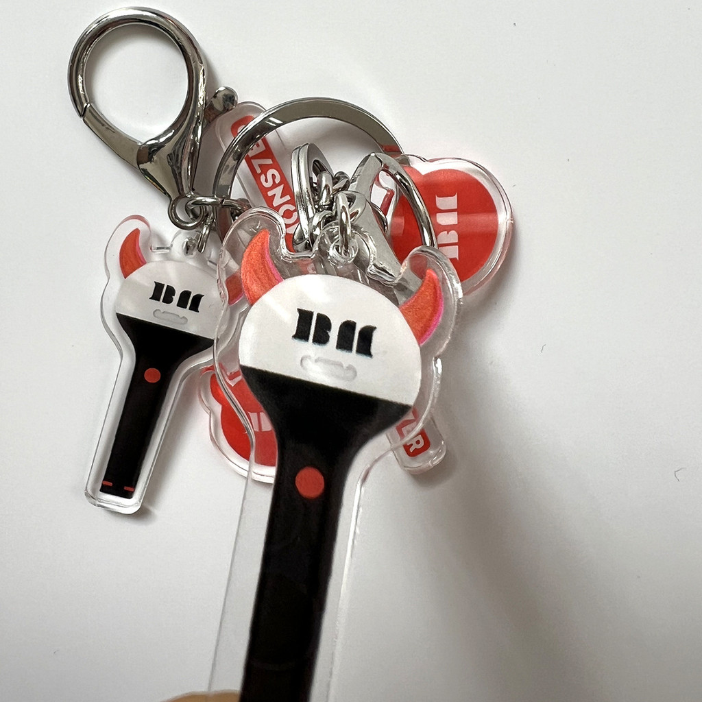 Kpop Idol BABYMONSTER Acrylic Lightstick Charm Keyring Keychains ...