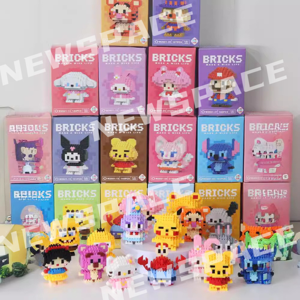 DIY Kuromi Building Block Sanrio Lotso Winnie Cute Cartoon Nano Block Toy Boy Girl Block Mini ...