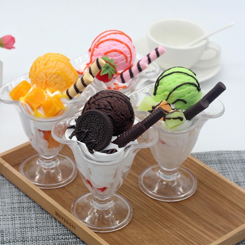 Artificial Ice Cream Scoops Simulated Chocolate Bar Realistic Imitation ...