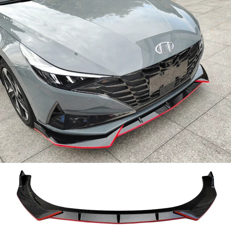 Front Bumper Splitter for Hyundai Elantra CN7 2020 2021 Lip Diffuser Spoiler Skirt Body Kit ...