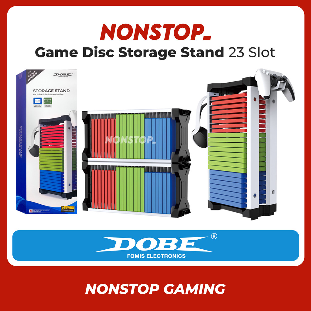DOBE PS5 Disc Storage Stand 23Slot Stackable PS4 XBOX Game Disc Box ...