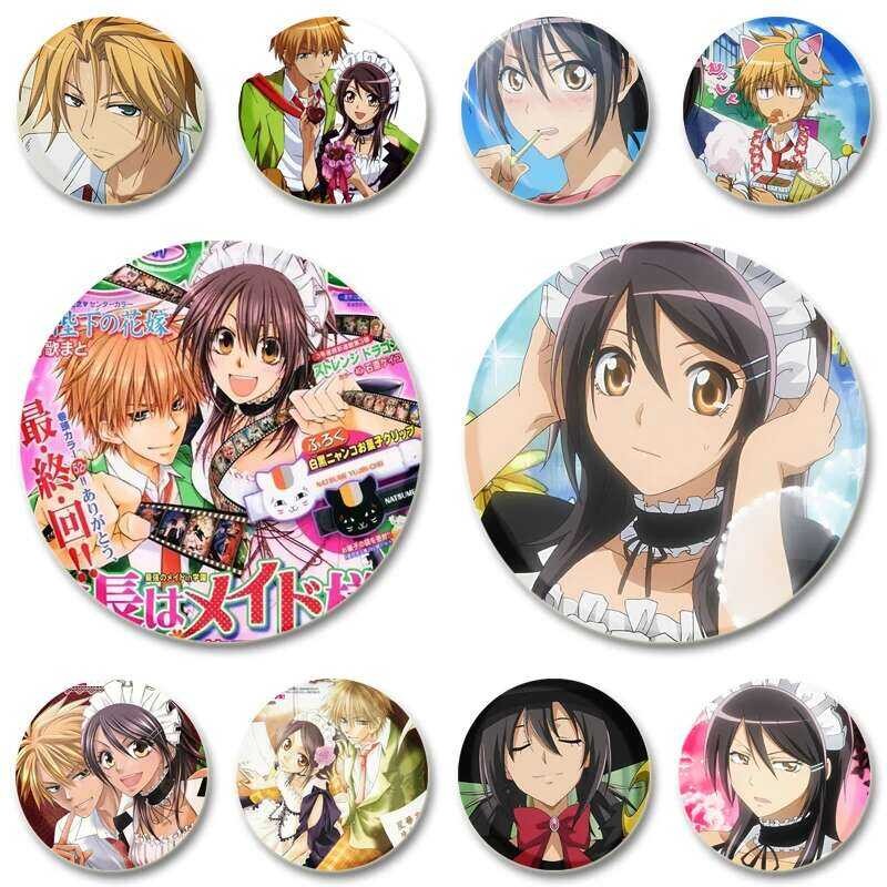 Ayuzawa Misaki and Usui Takumi Comic Figure Badge Cartoon Cute Anime ...