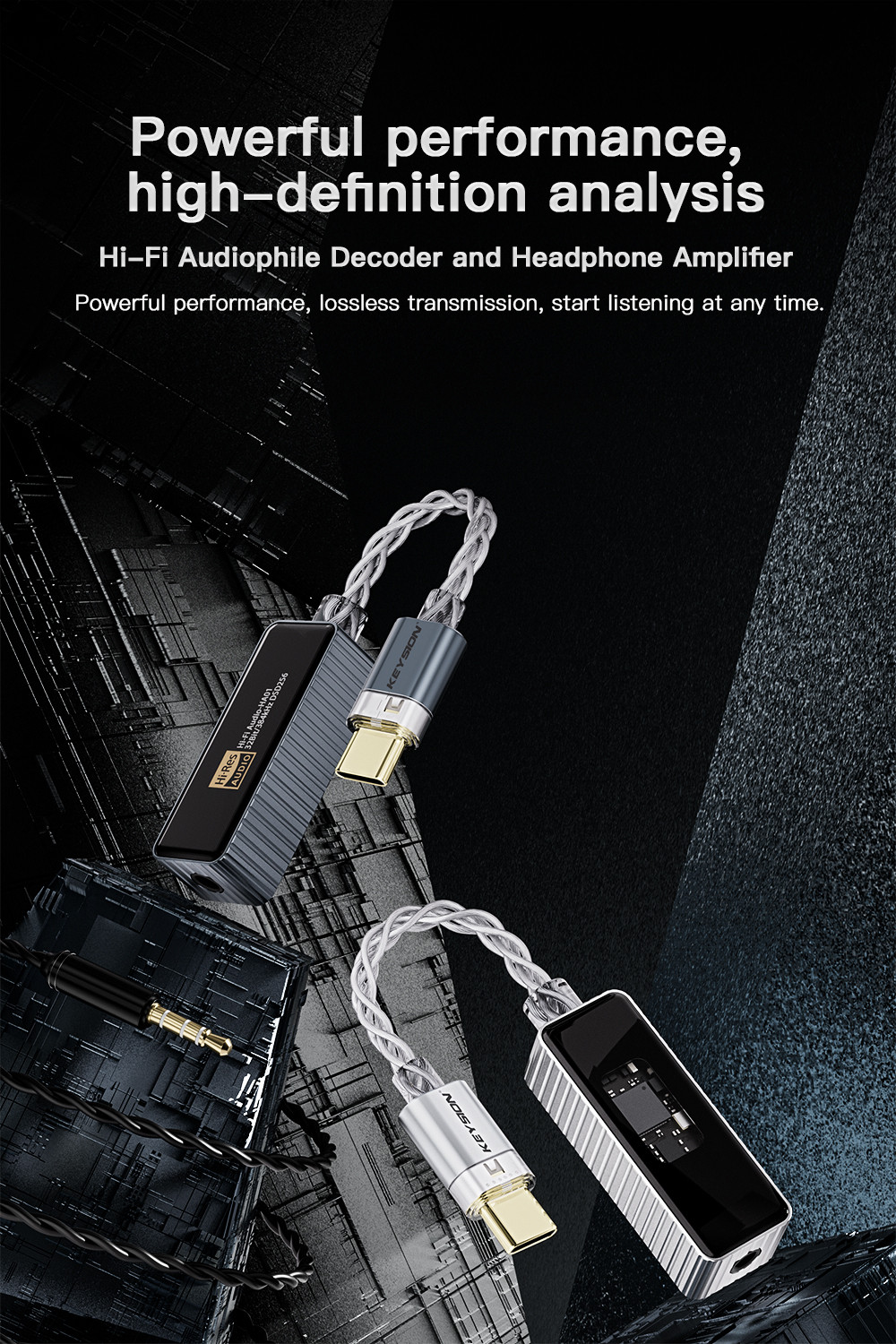 KEYSION 384kHz DSD256 CS43198+CT7601 Portable USB DAC Audio HiFi ...