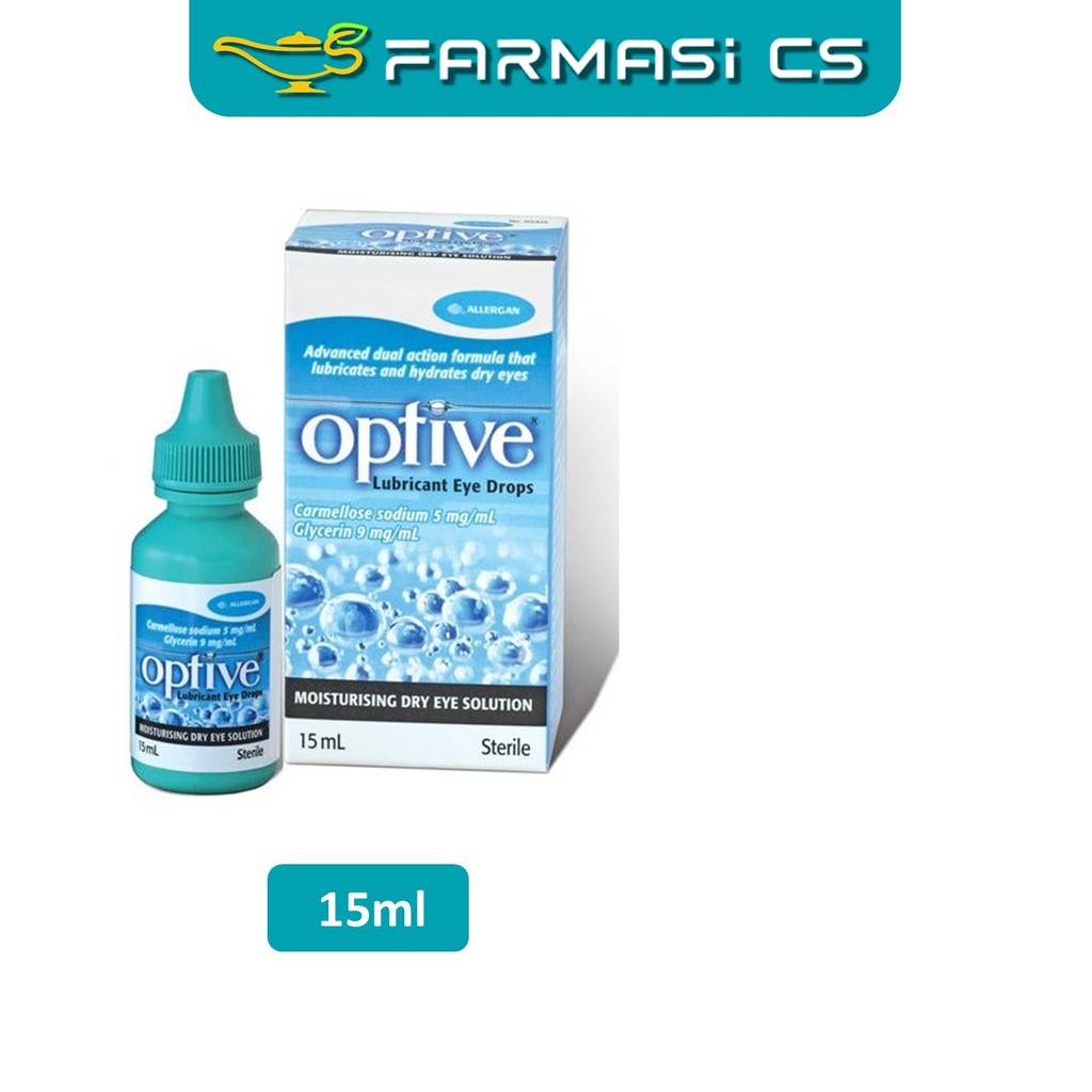 Allergan Optive Lubricant Eye Drops Moisturizing Dry Eye Solution 15ml ...