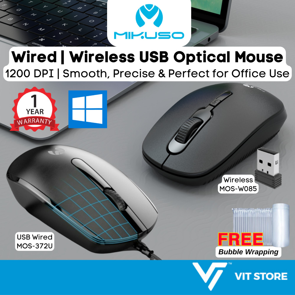 MIKUSO Tetikus Ergonomic Wireless MOS-W085 | Wired USB MOS-372U ...