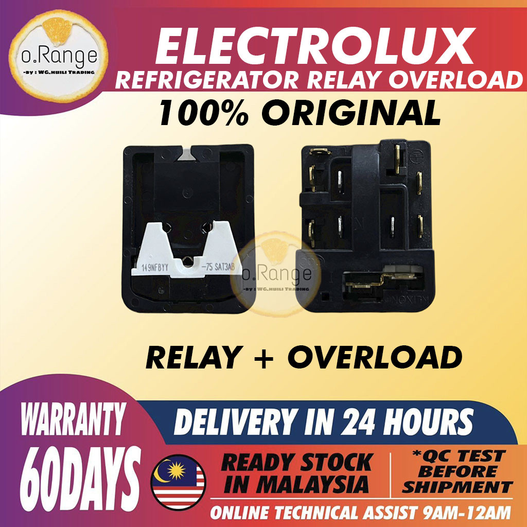 (100% ORIGINAL) ELECTROLUX REFRIGERATOR RELAY OVERLOAD FRIDGE ...