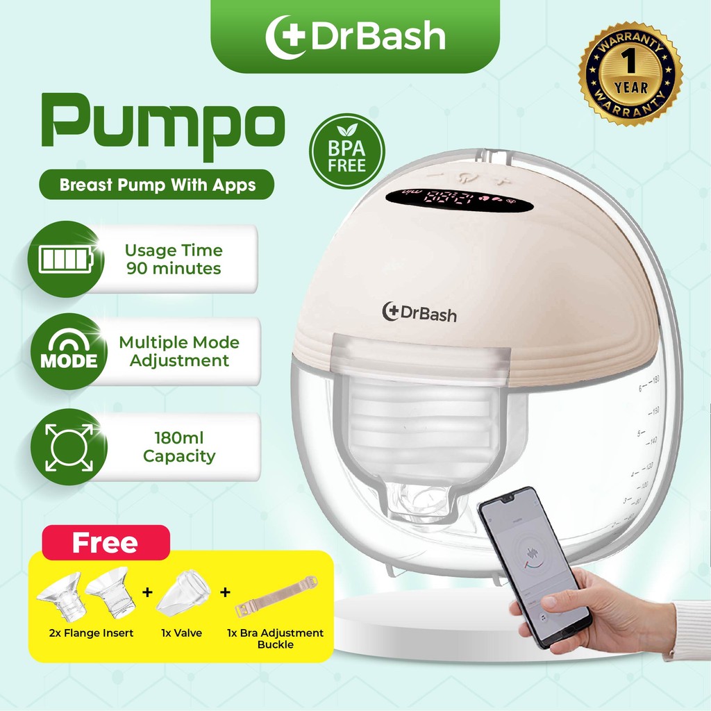 Wearable Electric Breast Pump Handsfree Milk Breastpump Pam Susu Baby ...