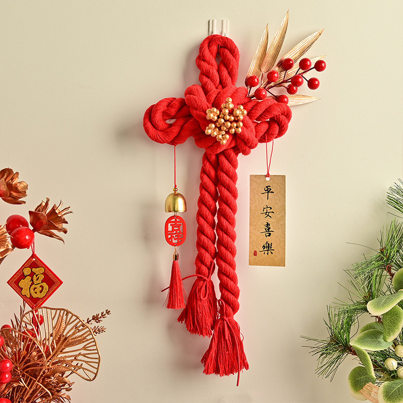 Chinese Knot DIY Material Package Red Cotton Thread Rope Simple Hanging ...