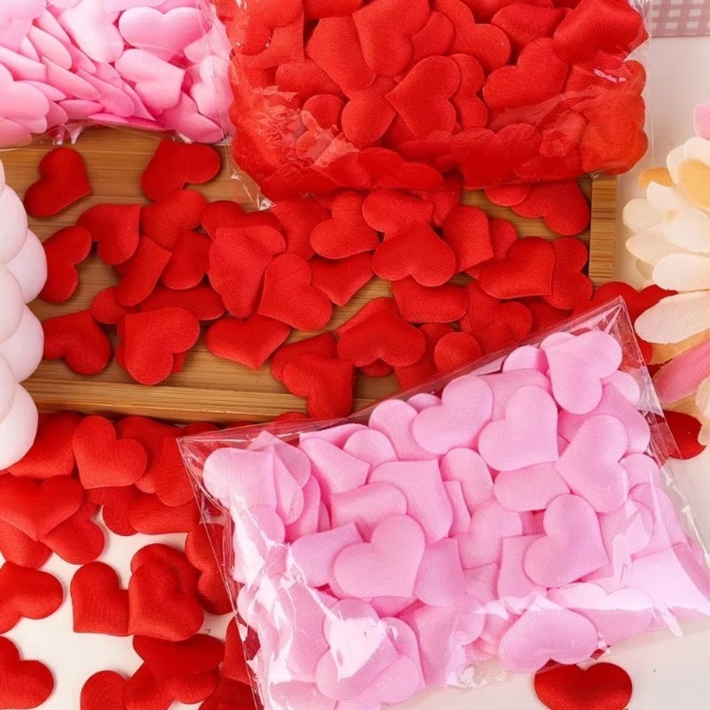 100Pcs/Bag Red Pink Love Heart Shaped Sponge Throwing Petals for Wedding Valentine's Day Party ...