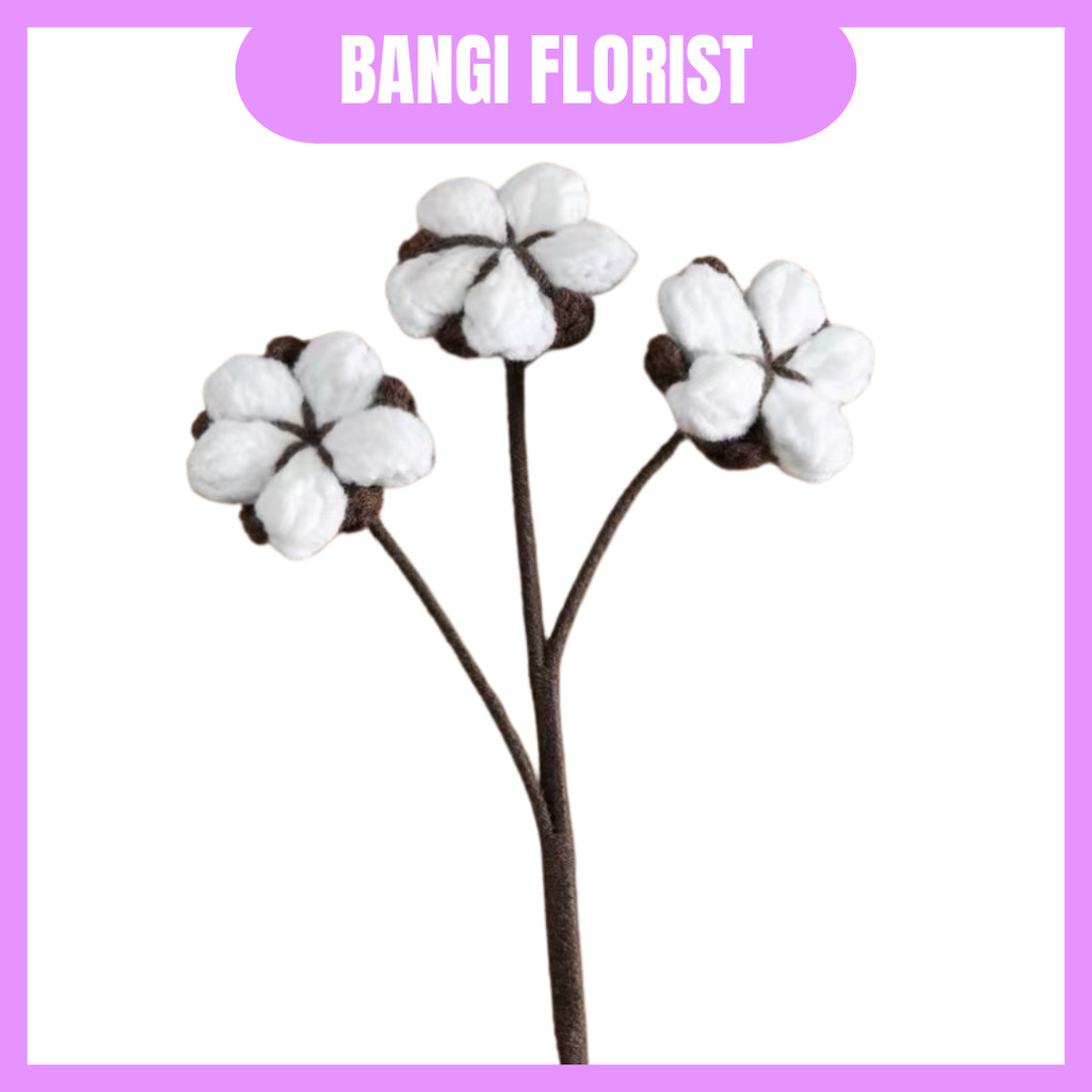 (1PC) CROCHET SULAM COTTON Flower Bunga Sulam Wool Hand Knitted ...