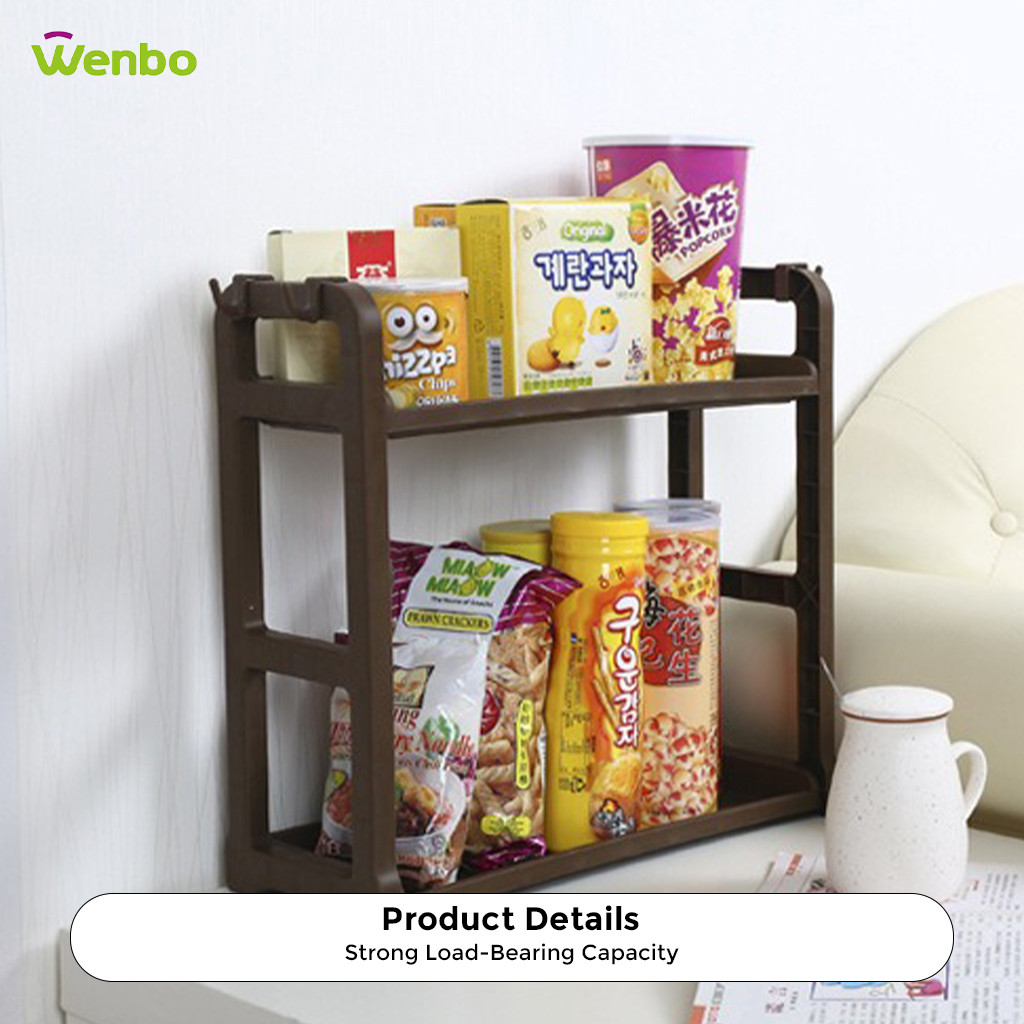 Wenbo Kitchen Rack Storage Rack Condiment Appliance [2 Layer] | Shopee ...